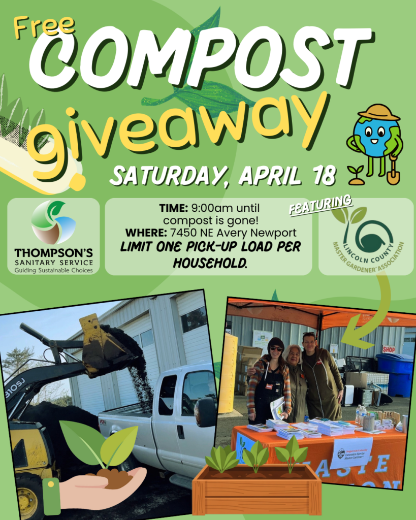 FREE Compost for Earth Day, April 18! – Thompson's Sanitary Service